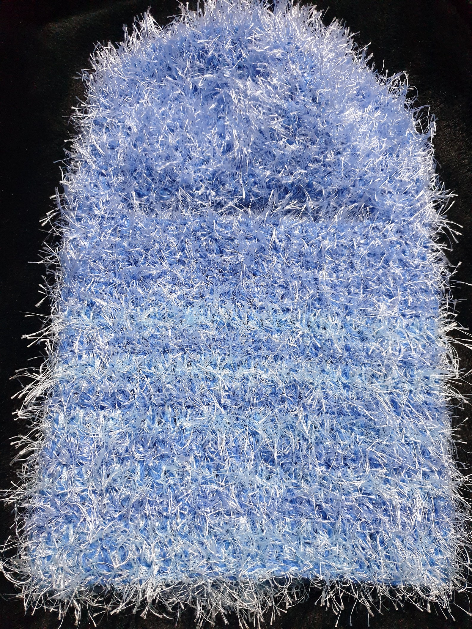 Distressed, Unisex, Crochet Ski Mask or Balaclava in Sky Blue 100% Wool ...