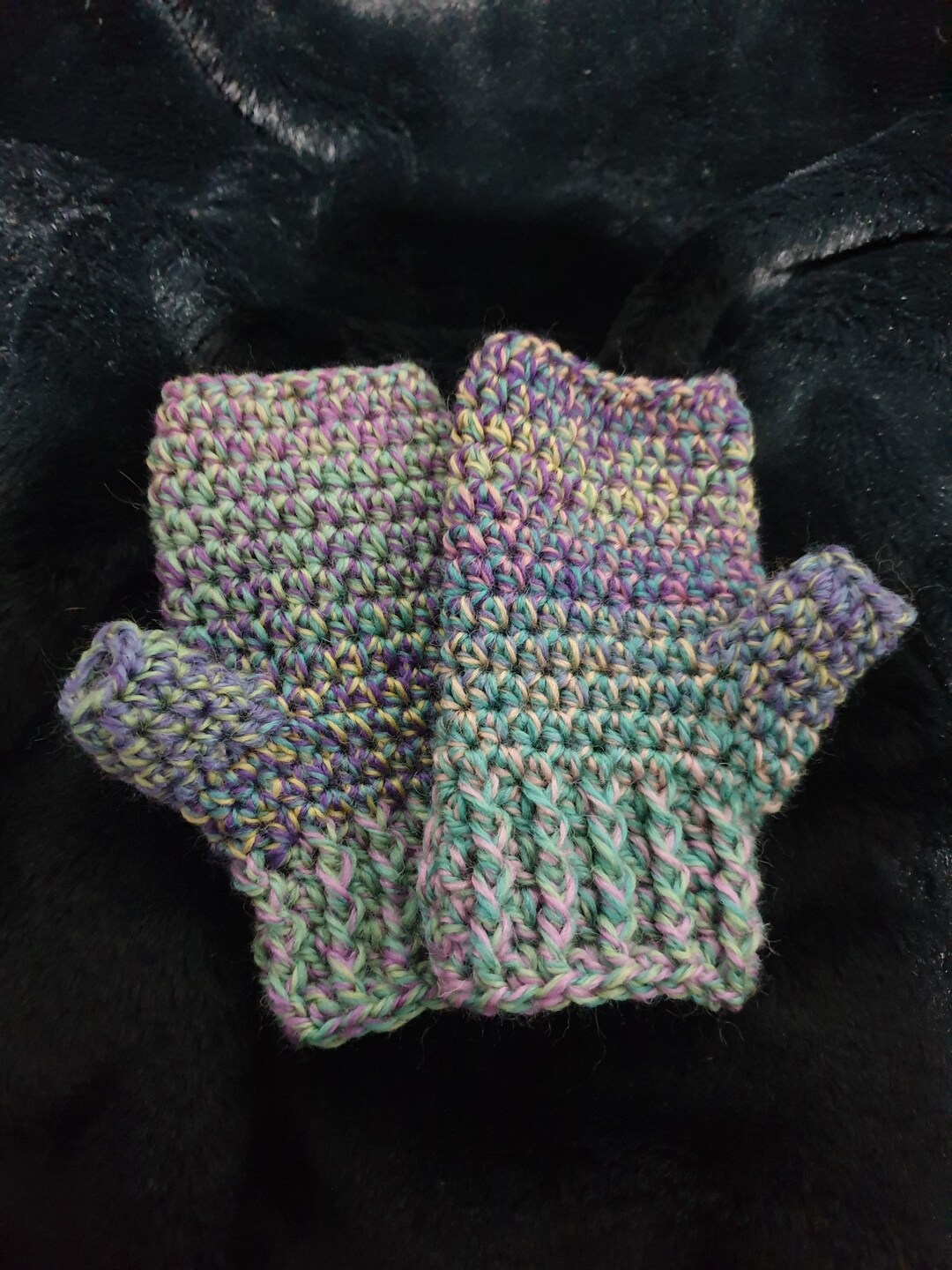 Children's Rainbow Fingerless Gloves in 100% Wool in Various Sizes. - Etsy