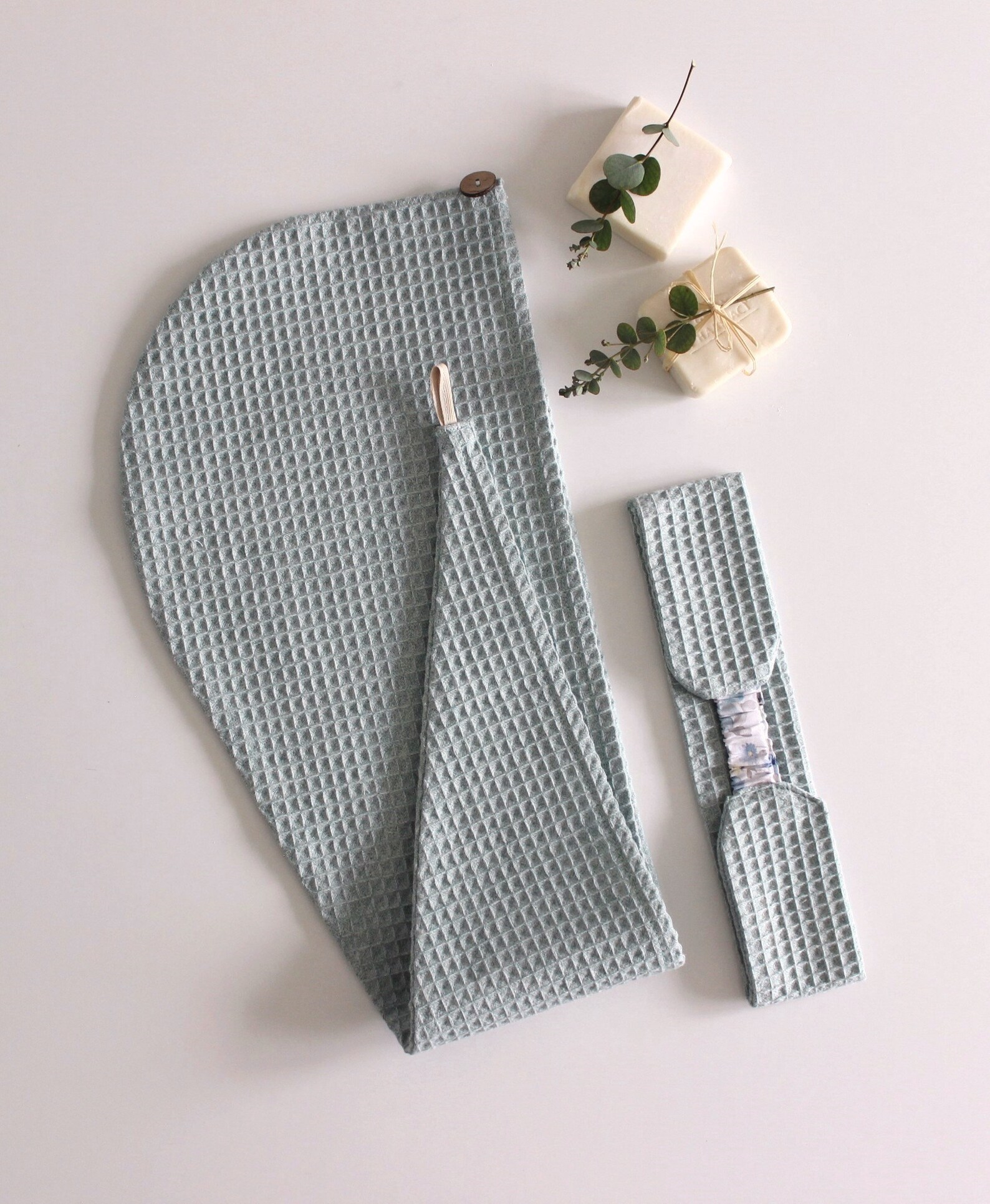 Waffle Cotton Hair Turban | Waffle Turban | Hair Toweling Wrap | Spa ...