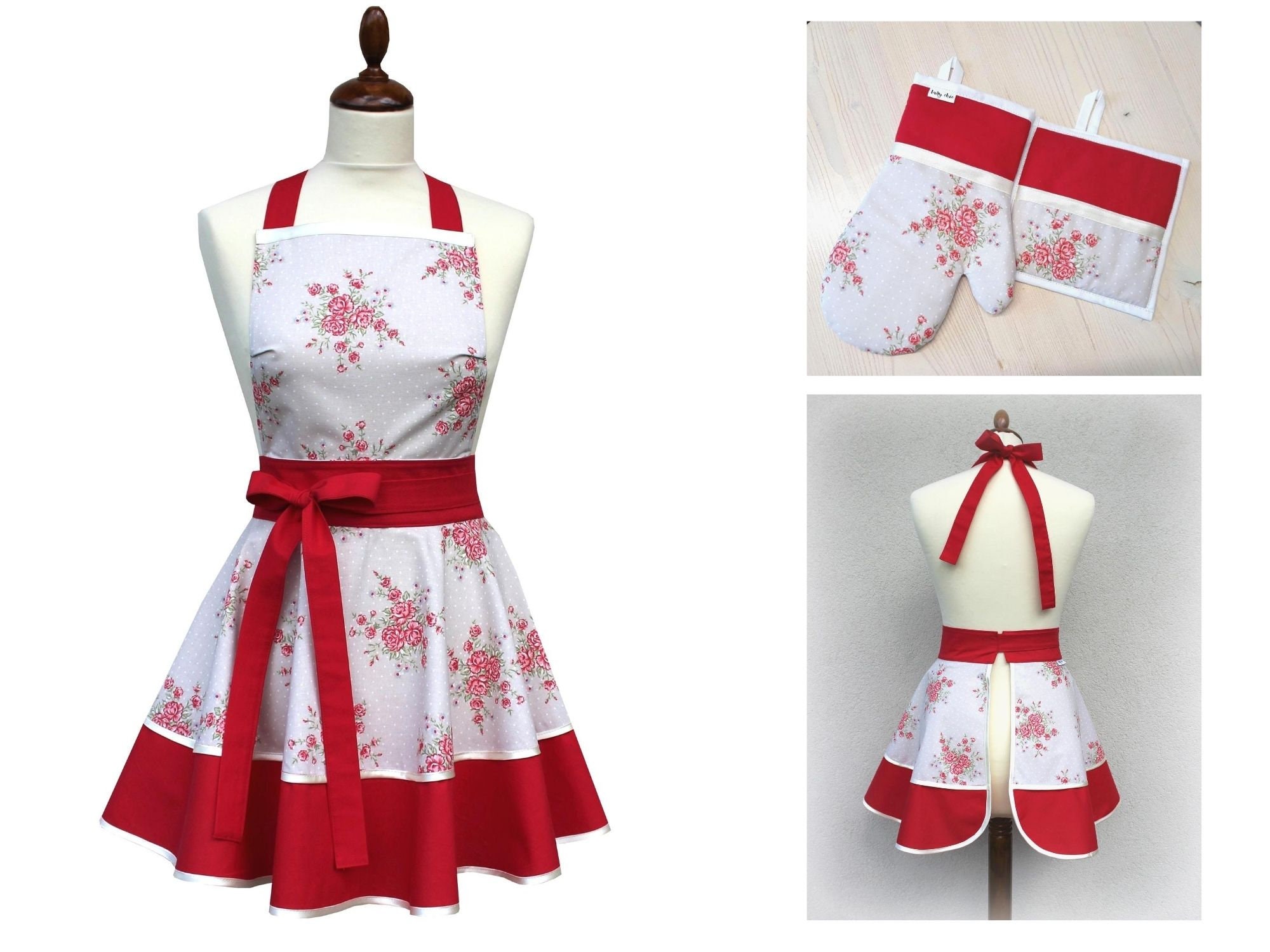 Luxury Apron ANITA Retro Apron Ladies Apronluxury | Etsy
