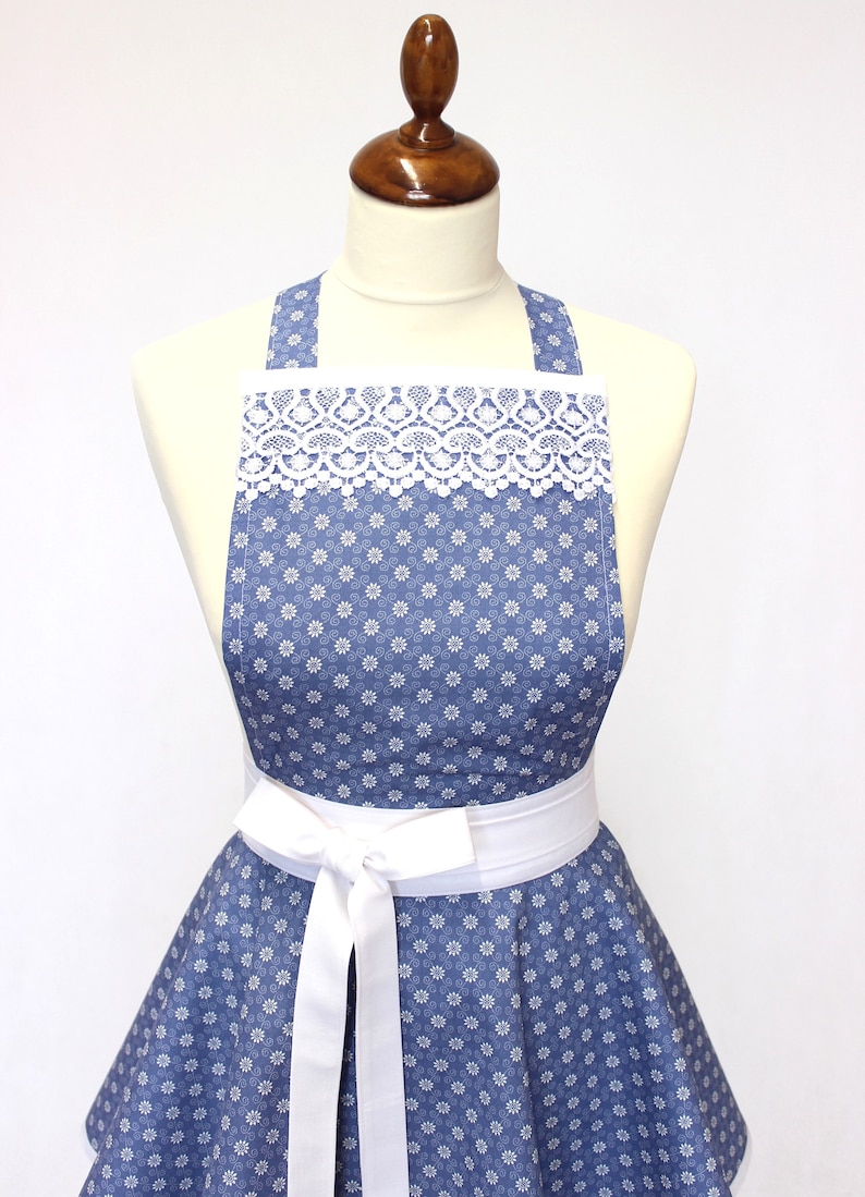 Retro Apron "light Blue" - Etsy