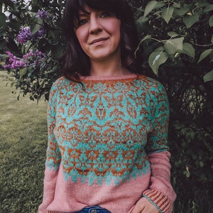 Magnoliid Sweater PDF Knitting Pattern - Etsy