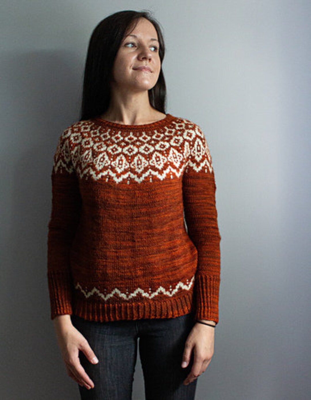 KNITTING PATTERN - Foxhole Sweater - PDF Knitting Pattern - Yoke ...