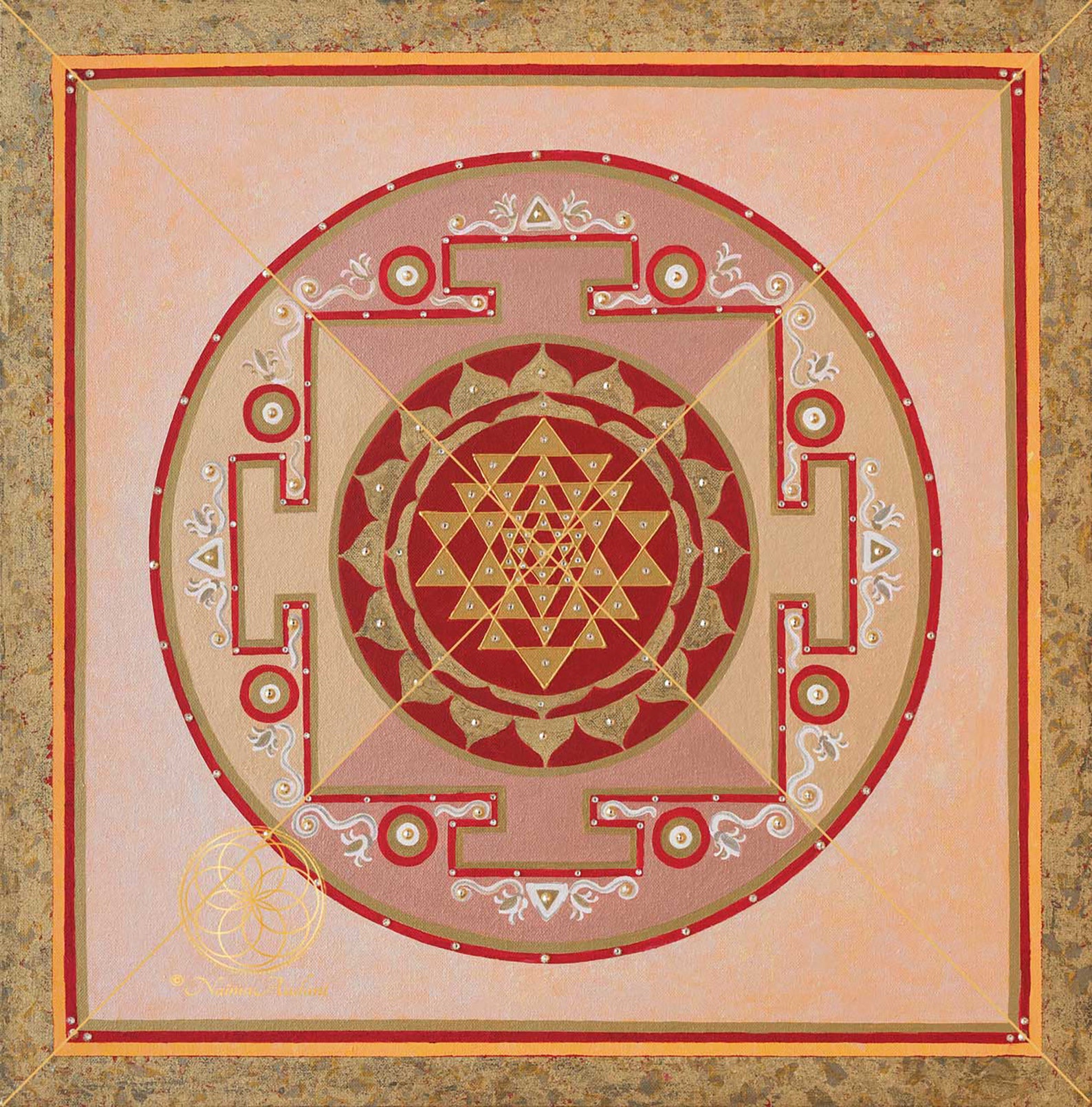 Sri Yantra Mandala Sri Yantra Art, Yantra Mandala, Yoga Art, Sacred ...