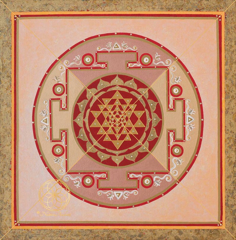 Sri Yantra Mandala Sri Yantra Art, Yantra Mandala, Yoga Art, Sacred ...