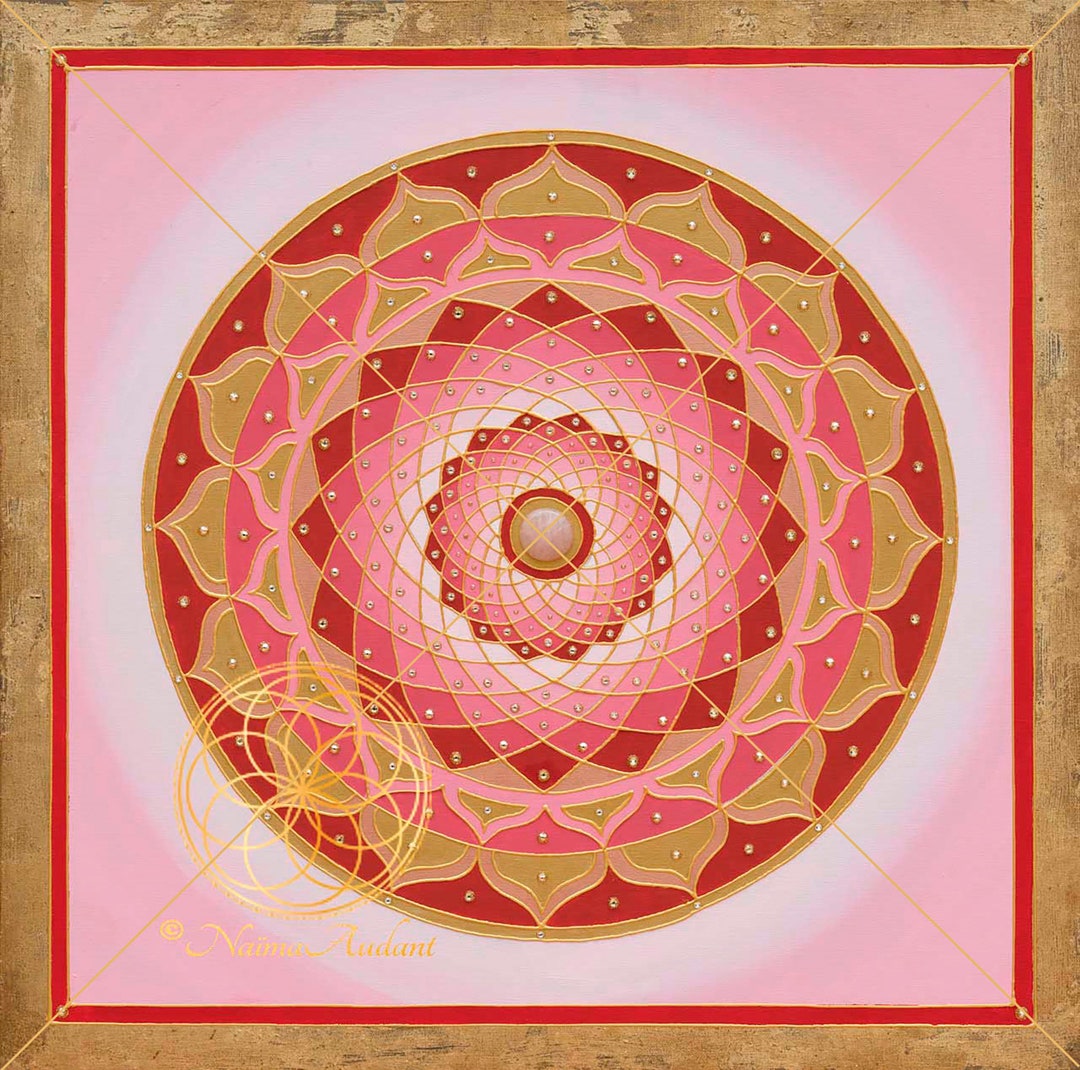 Rose Alchemy Mandala Art Print: Sacred Geometry, Spiritual Decor - Etsy