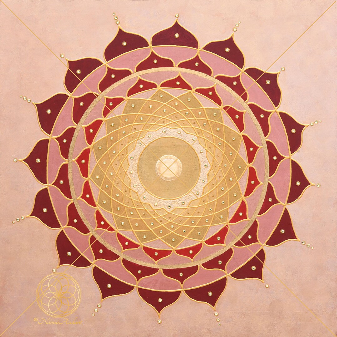 Heart Sutra Mandala - Heart Sutra Art, Mandala, Yoga Art, Sacred ...