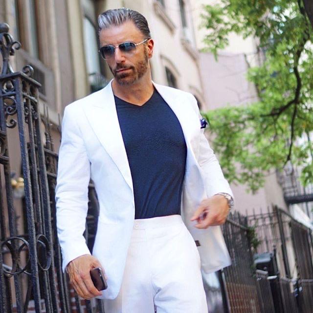 White Linen Suit: Slim Fit 2-piece Bespoke Wedding Suit - Etsy