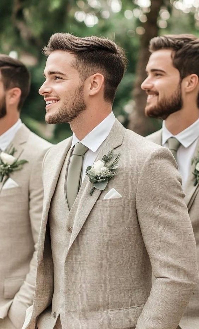 Almaund 3-piece Wedding Suit: Terry Rayon Groom Outfit - Etsy