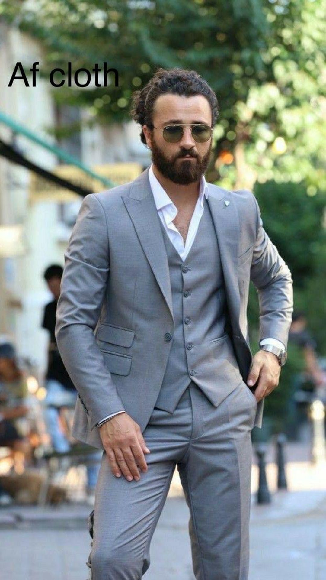 Custom Light Gray 3pc Suit: Terry Rayon Wedding Groom Suit - Etsy