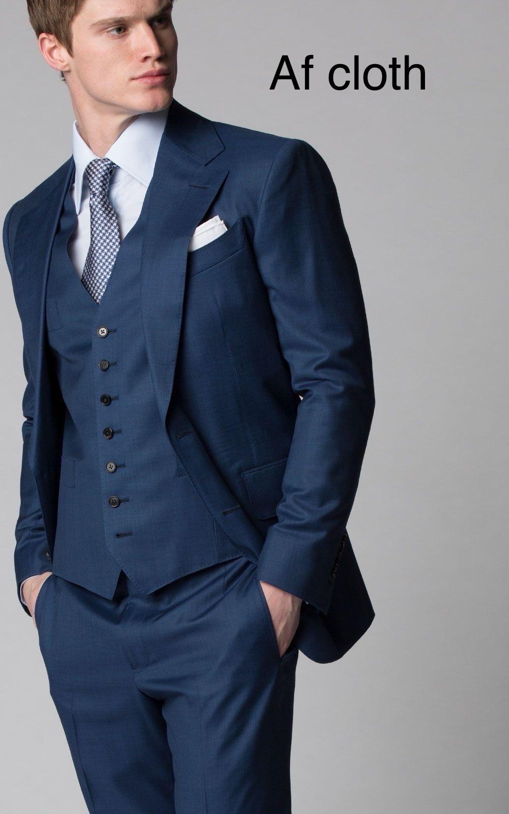 Bespoke Blue 3pc Suit Reception Suit Business Suit Luxury Suit Dinner ...