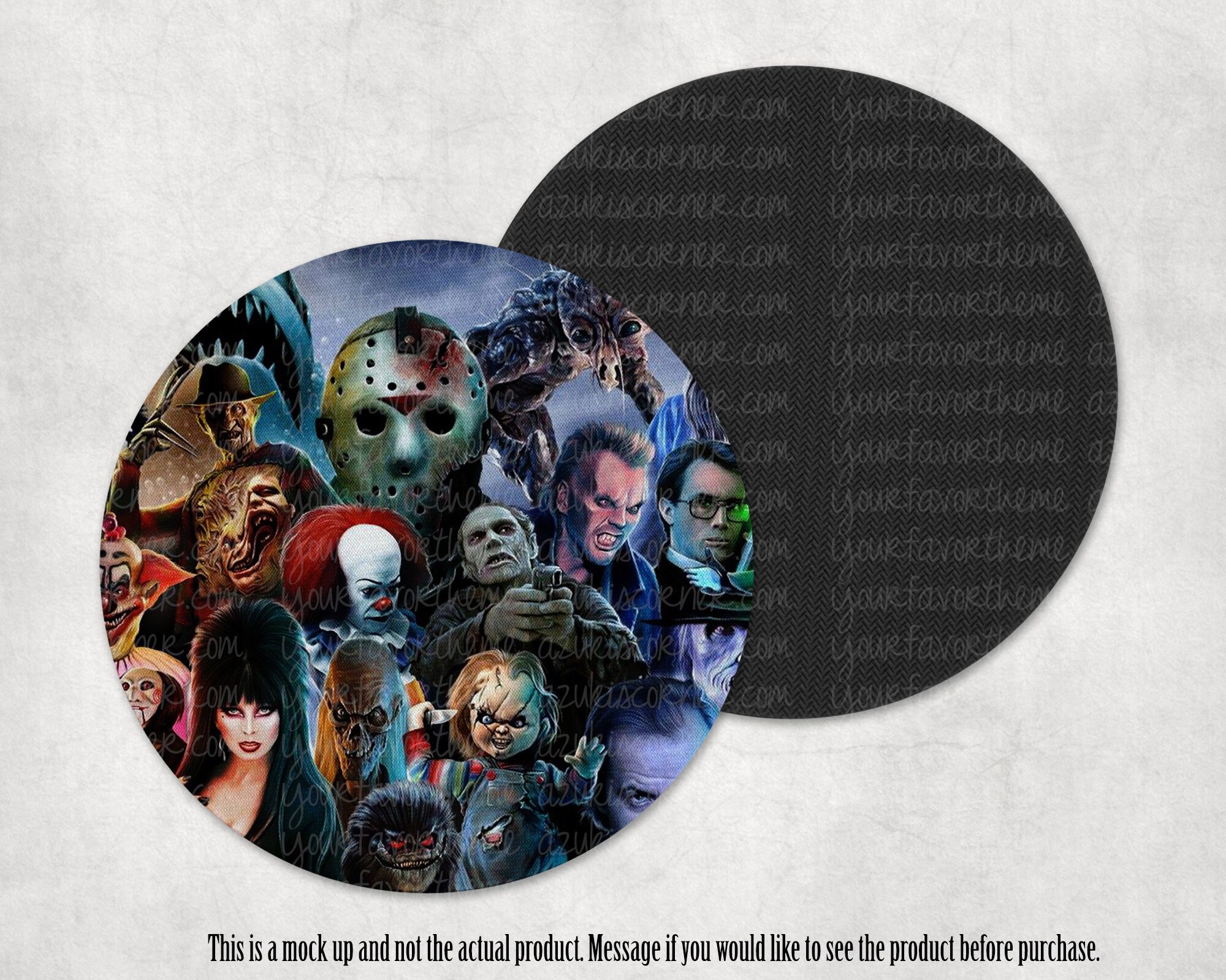 Horror Car Coasters Horror Coasters Horror Movie Mash up | Etsy