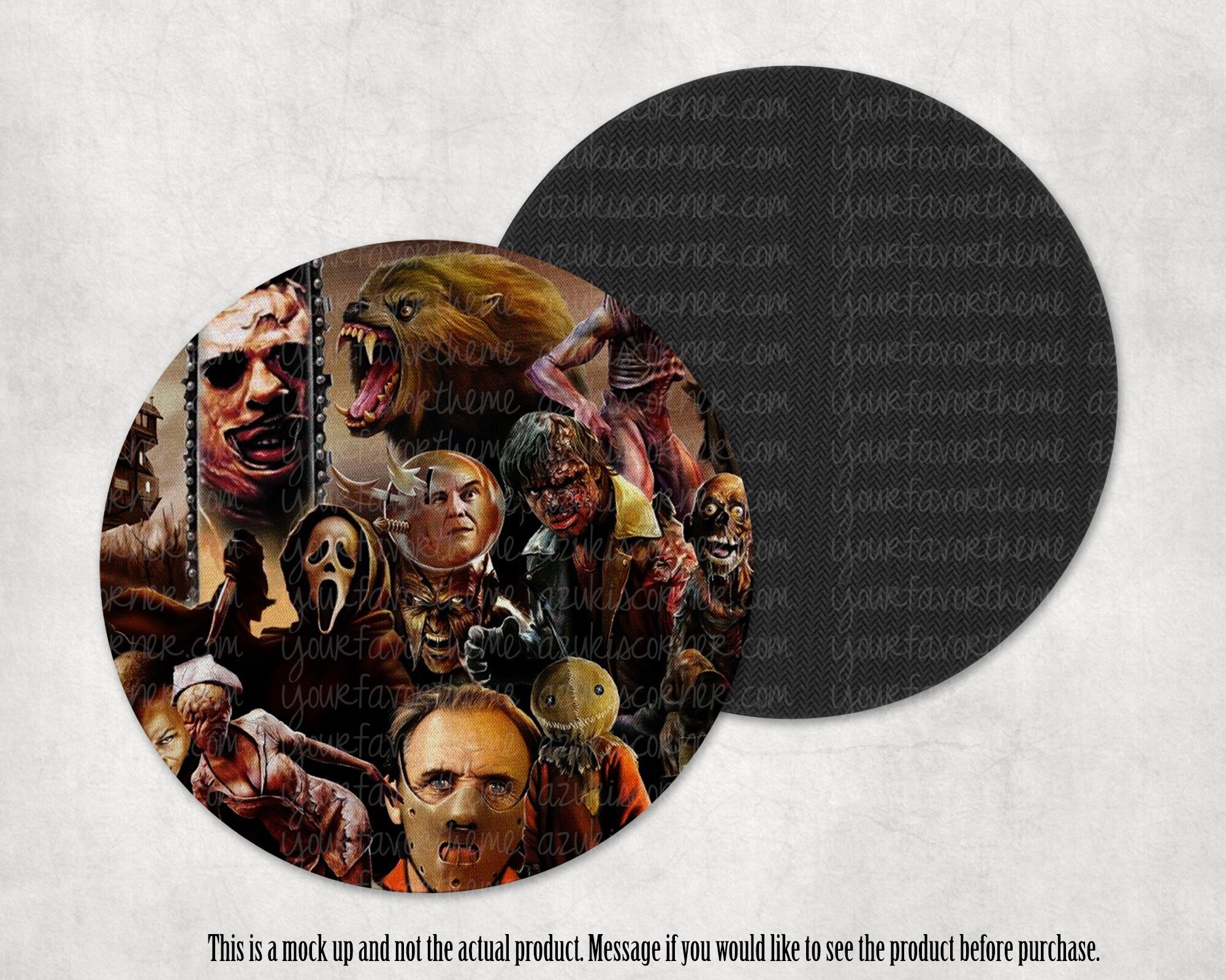 Horror Car Coasters Horror Coasters Horror Movie Mash up | Etsy