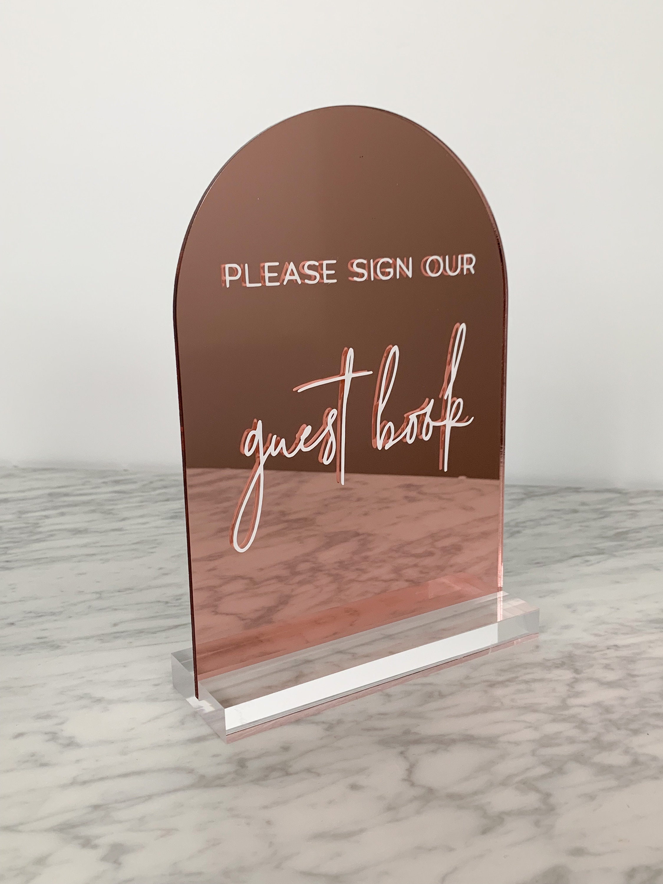 Personalised A5 Rose Gold Acrylic Sign Wedding Engagement - Etsy