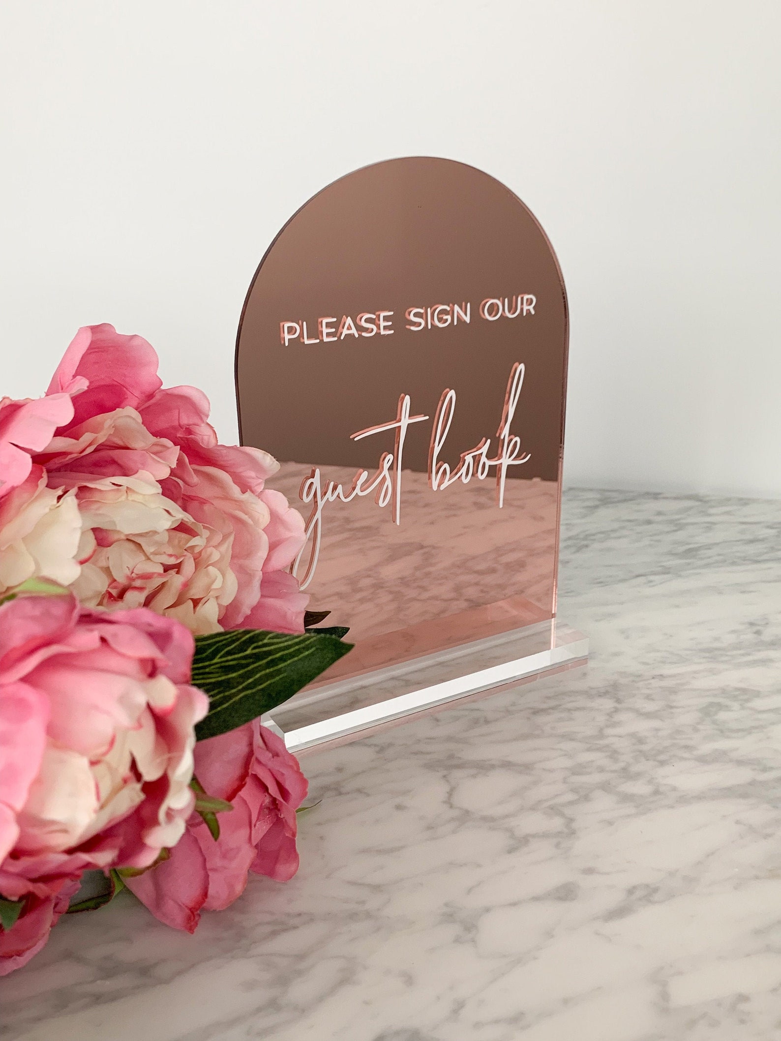Personalised A5 Rose Gold Acrylic Sign Wedding Engagement - Etsy