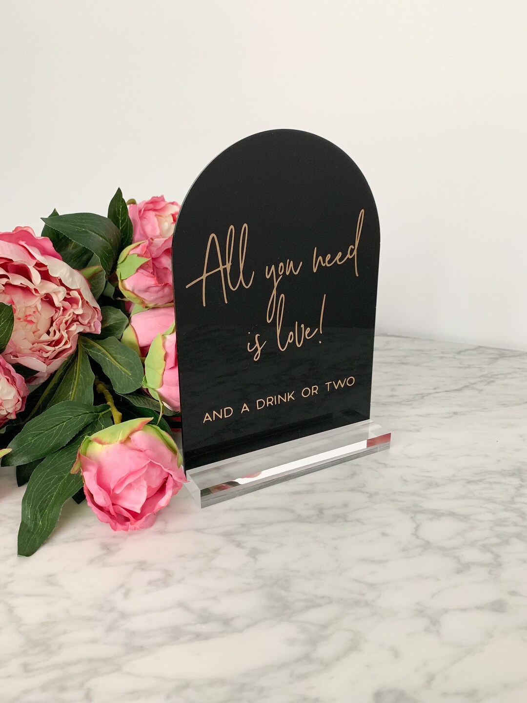 Personalised A5 Black Acrylic Sign Wedding Engagement - Etsy