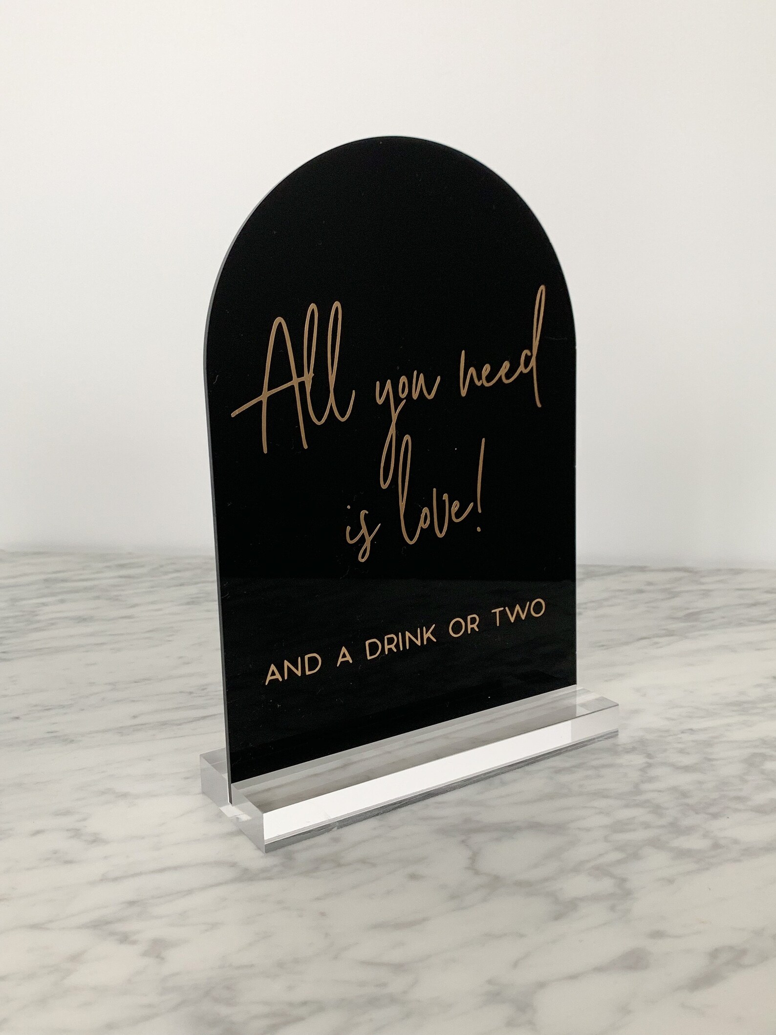 Personalised A5 Black Acrylic Sign Wedding Engagement | Etsy