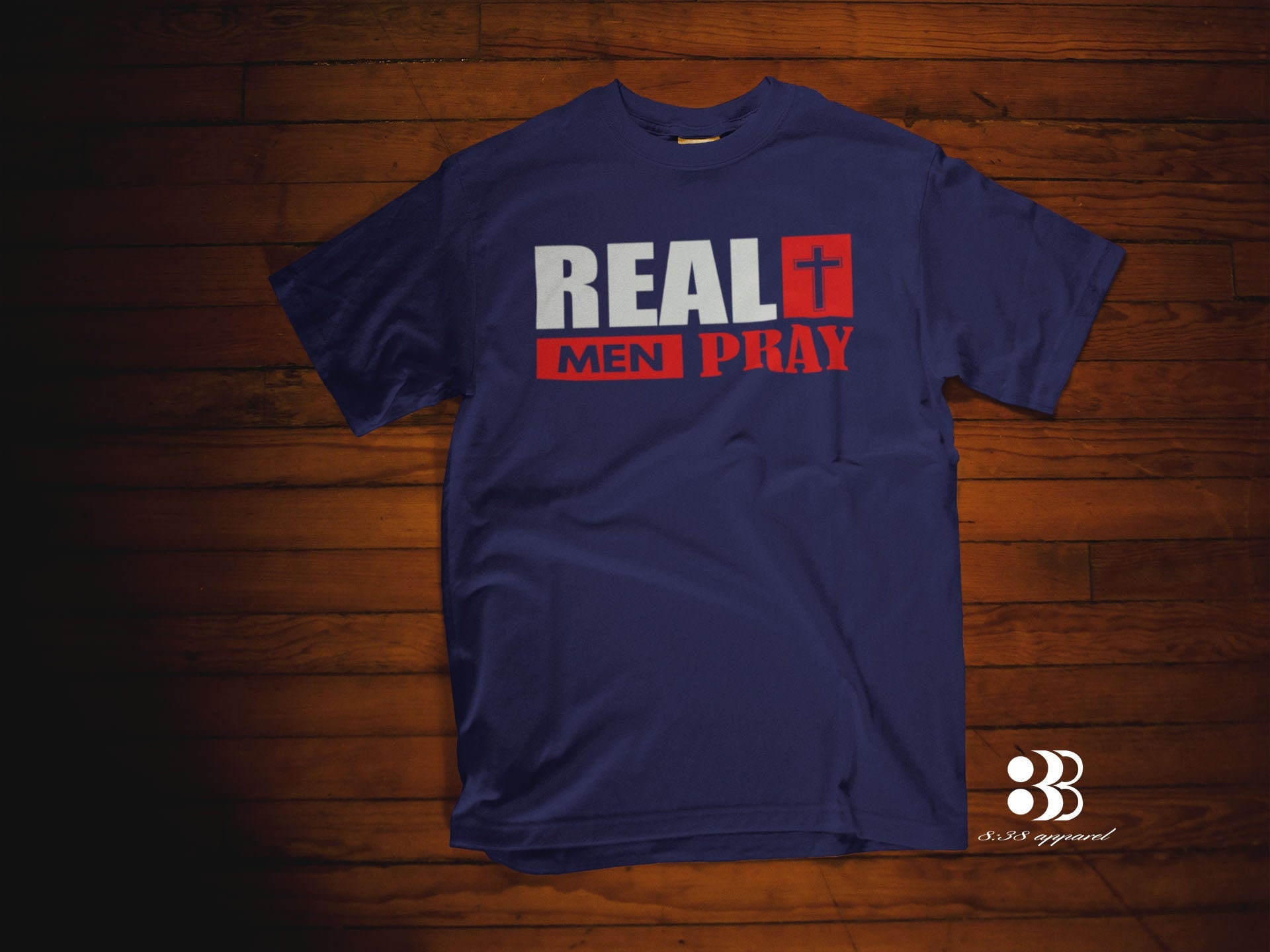 Real Men Pray Christian Men's T-shirt - Etsy