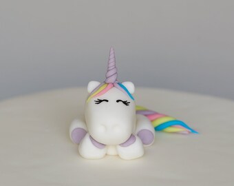 Fat unicorn cake topper | Etsy