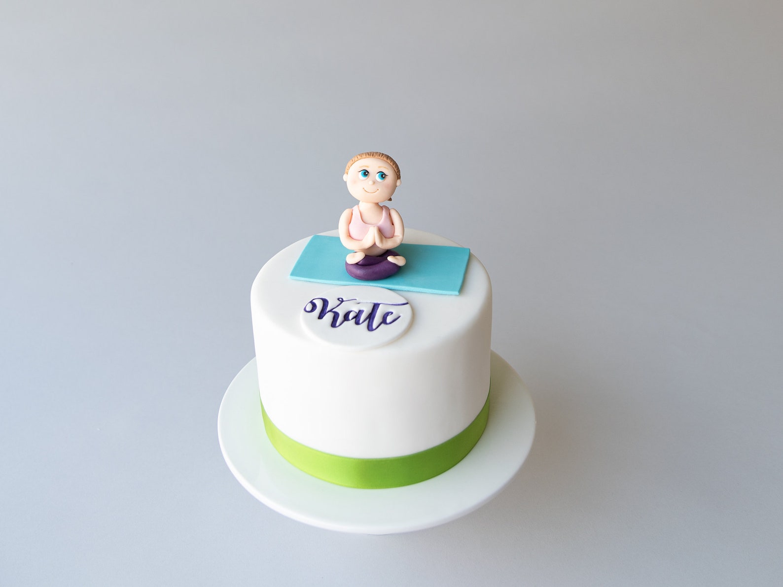 Yoga Fondant Cake Topper 3 Lady in Lotus Pose Yoga - Etsy