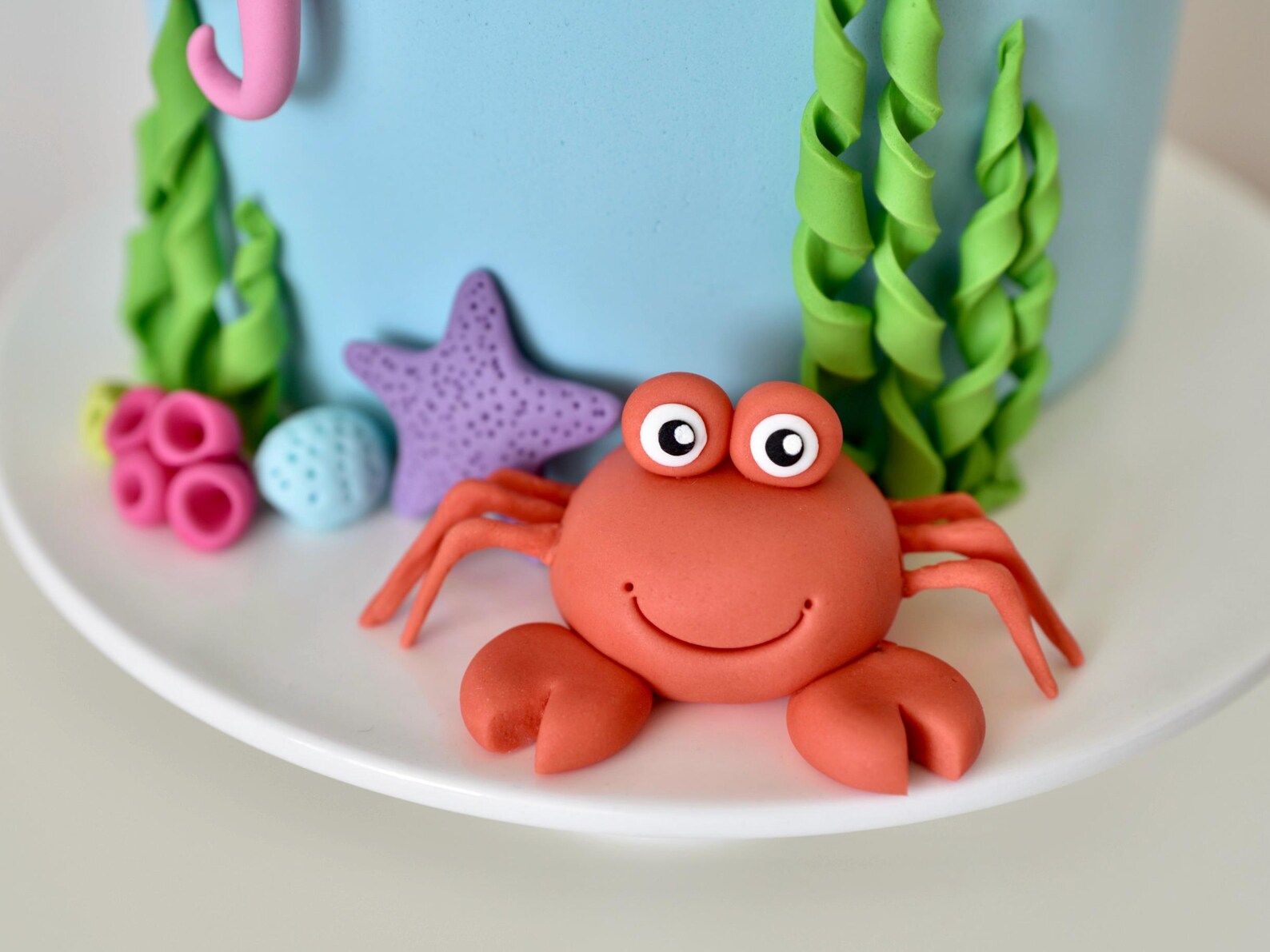 Fondant Under the Sea Cake Topper Set: Octopus, Crab, Starfish - Etsy