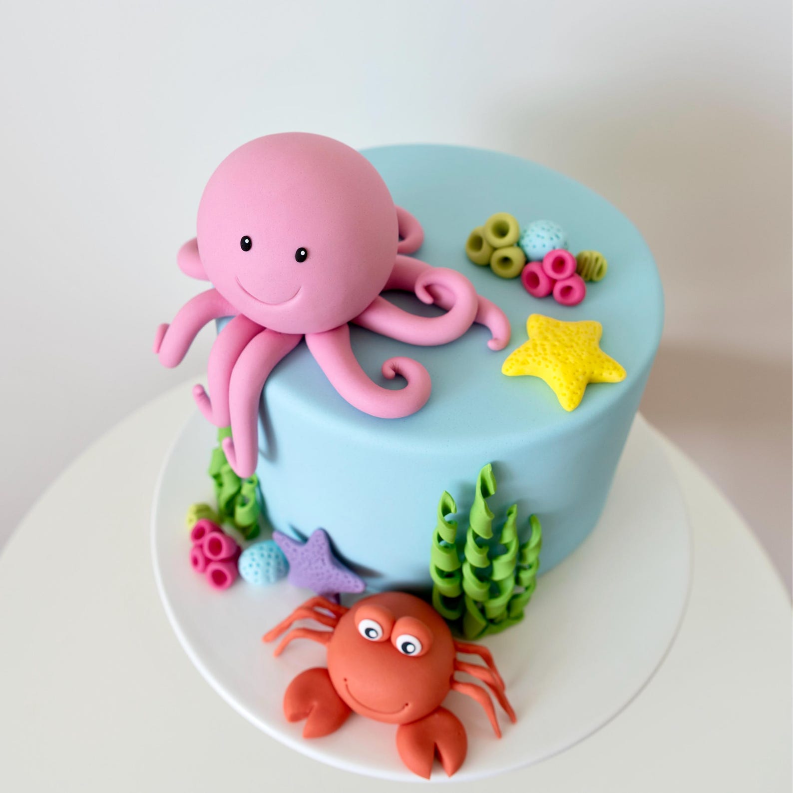 Fondant Under the Sea Cake Topper Set: Octopus, Crab, Starfish - Etsy