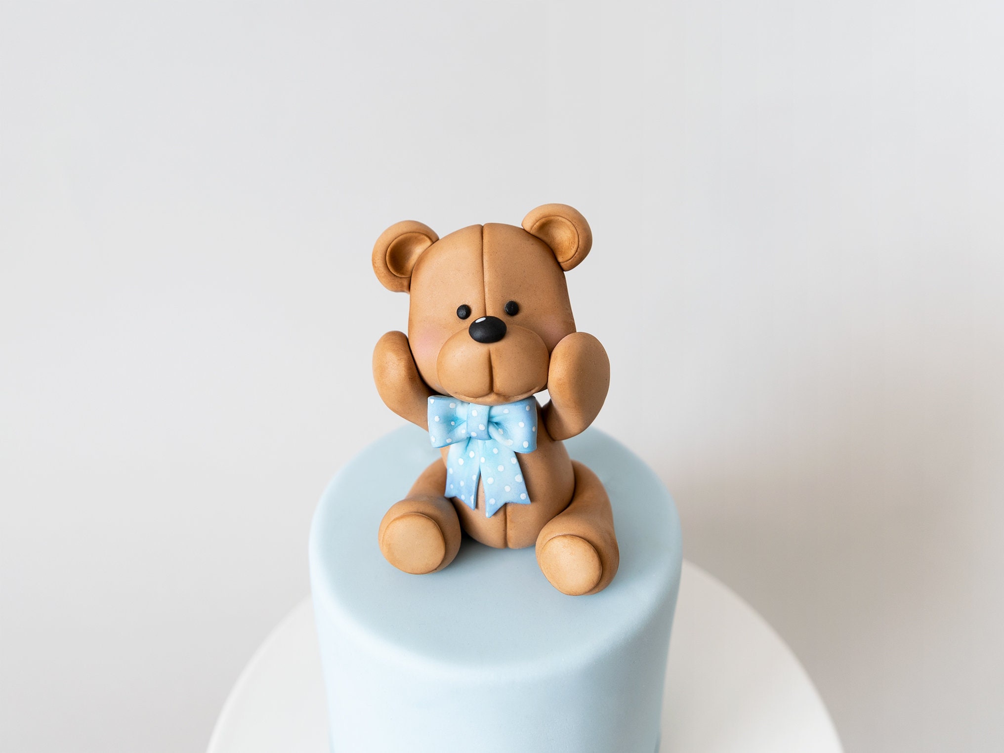 Cute Brown Fondant Teddy Bear 4.25 Cake Bunting Banner - Etsy