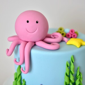 Fondant Under the Sea Cake Topper Set: Octopus, Crab, Starfish - Etsy