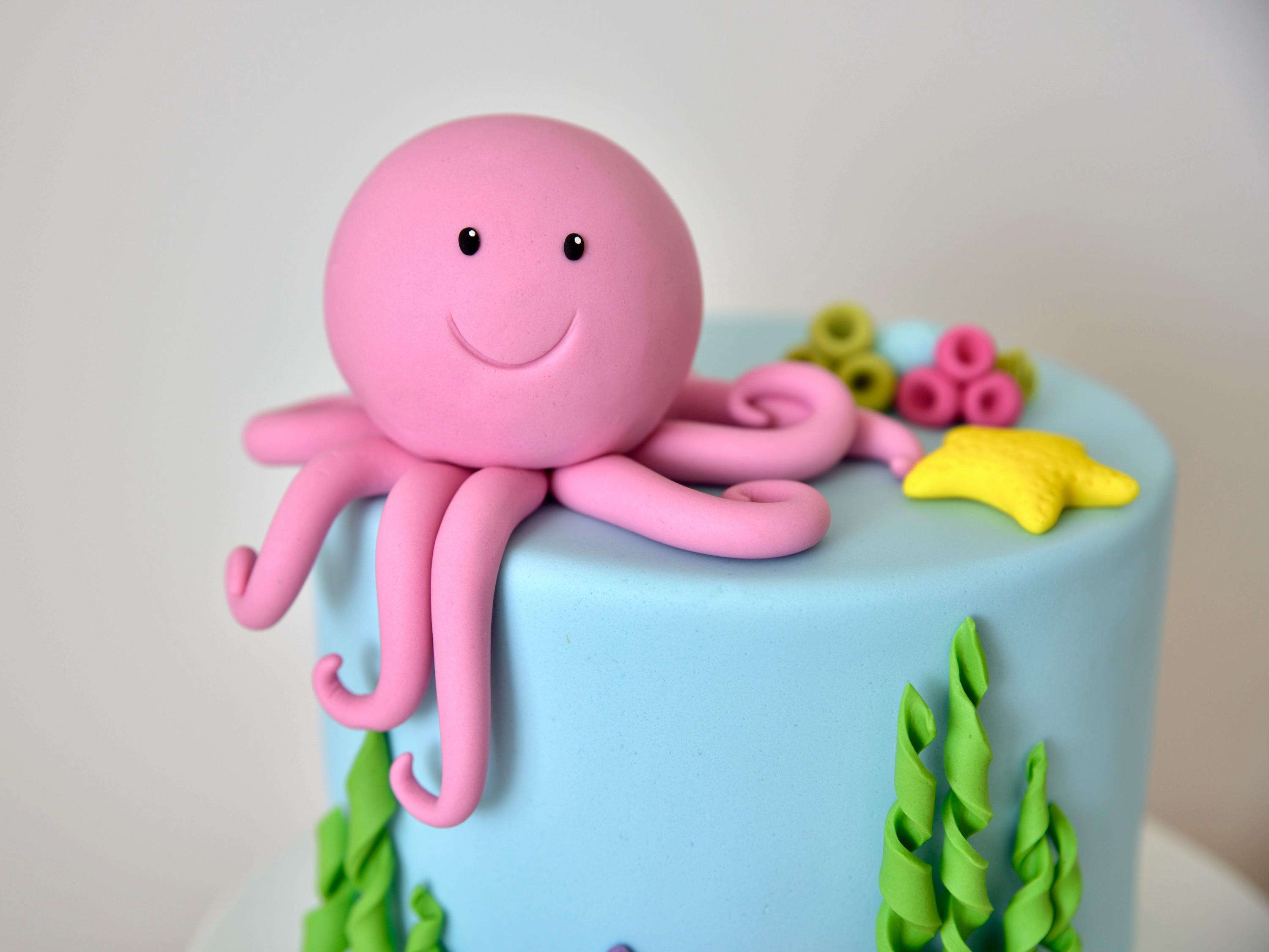 Fondant Under the Sea Cake Topper Set: Octopus, Crab, Starfish - Etsy