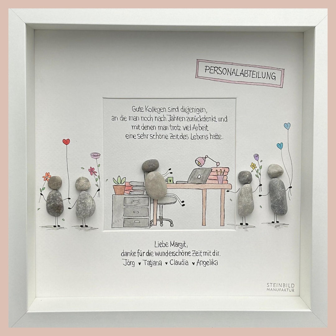 Steinbild Gute Kollegen sind diejenigen .. personalisiert - Etsy.de