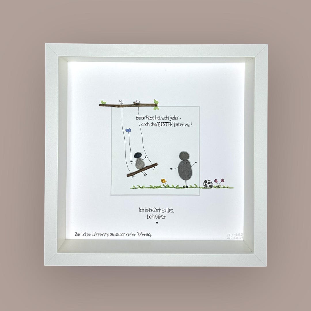 Stone Picture Handwritten - Father's Day - BEST Dad - Personalized ...