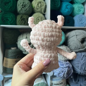 5.5” Baby Pink Alien Crochet Stuffed Animal, Cute Little Alien Plushie ...