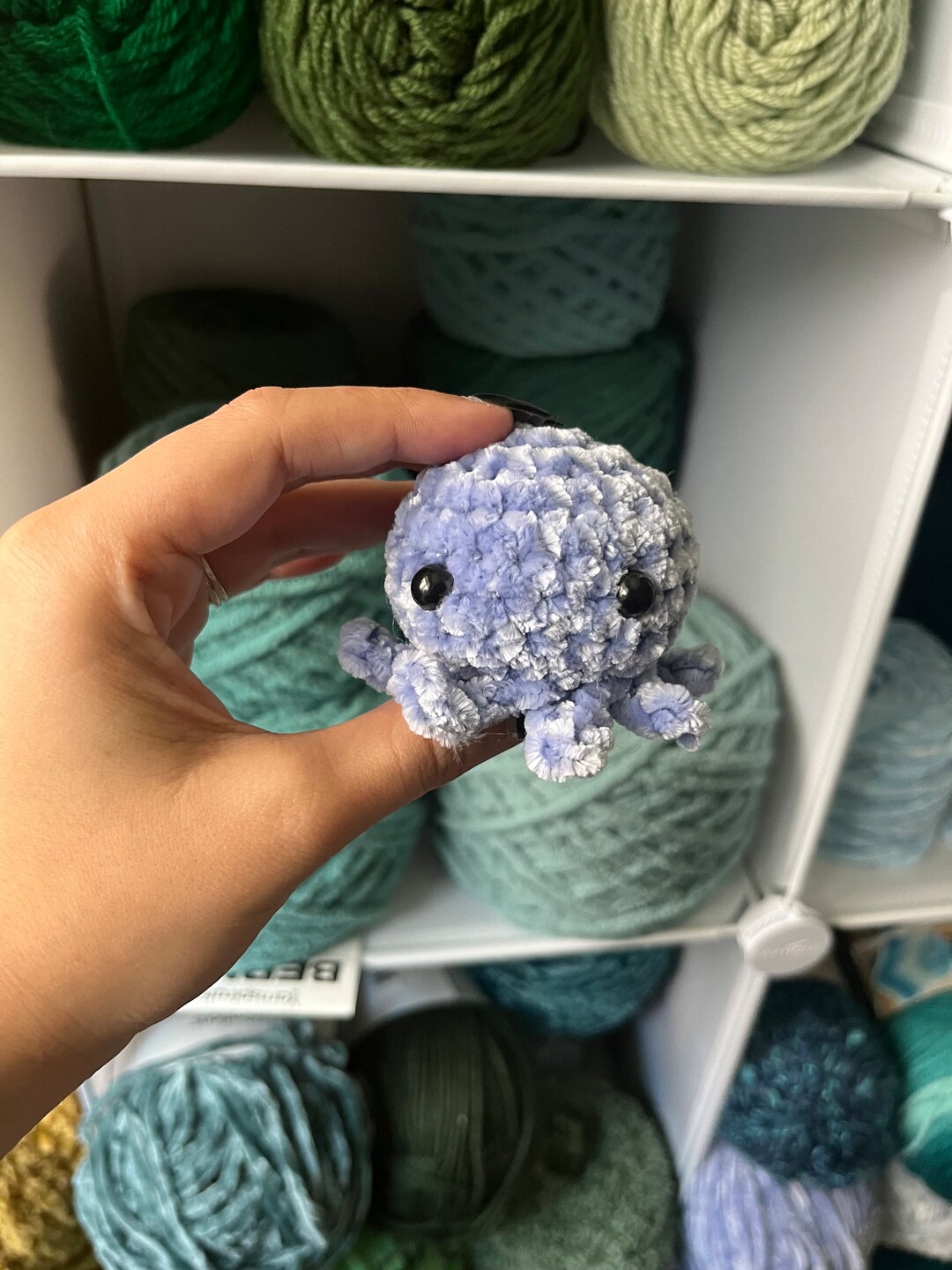 2 Crochet Light Blue Octopus Stuffed Animal - Etsy