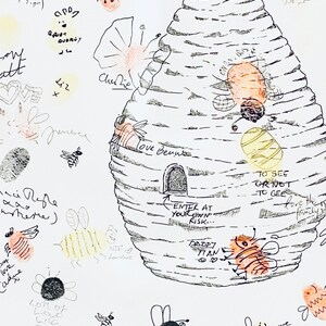 Wedding Fingerprint Tree Bee Beehive. Winnie the Pooh Quote. Size A3 ...