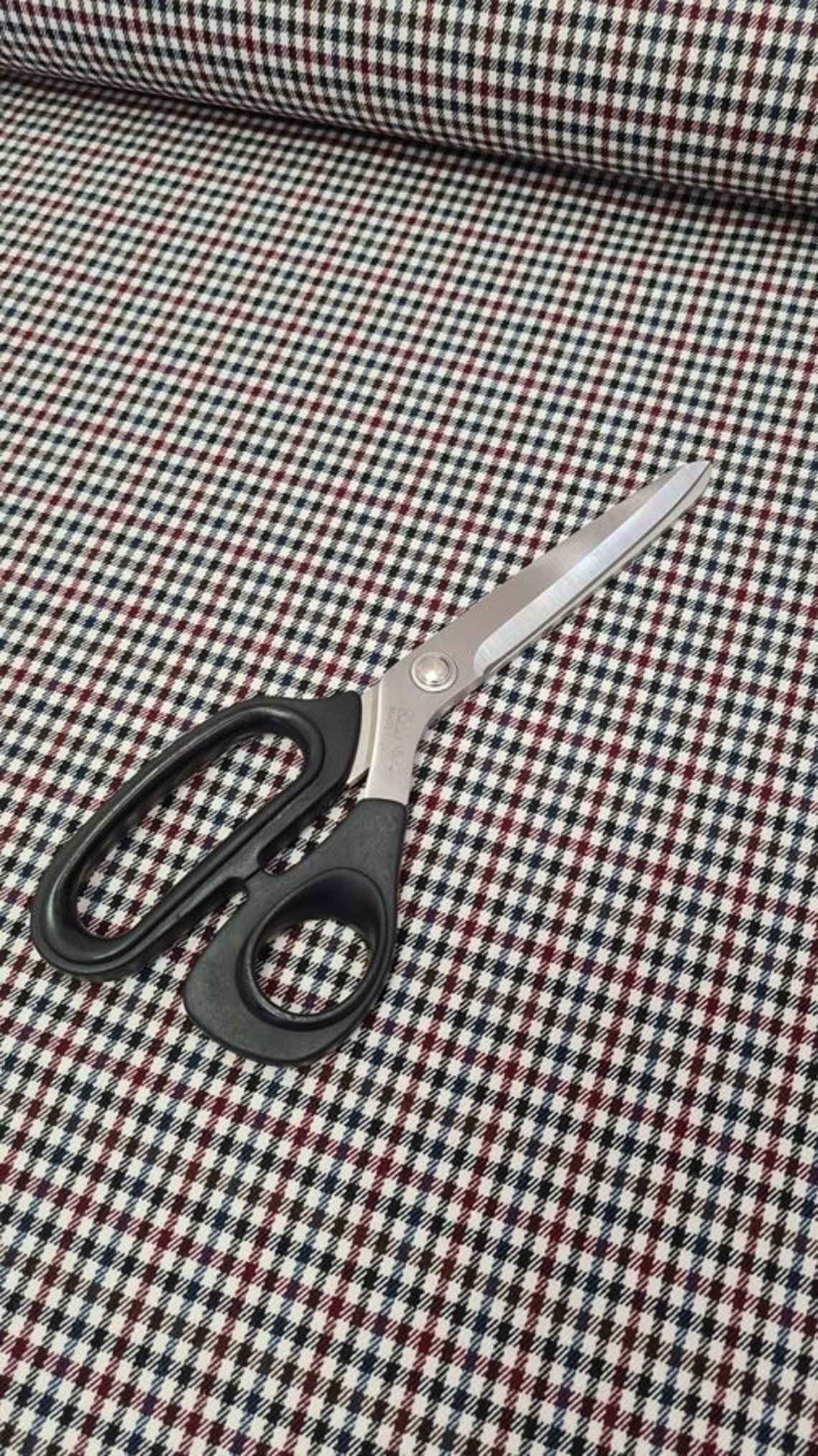 Small Check Fabric/off White Burgundy Navy Colour Check/ Fabric for ...