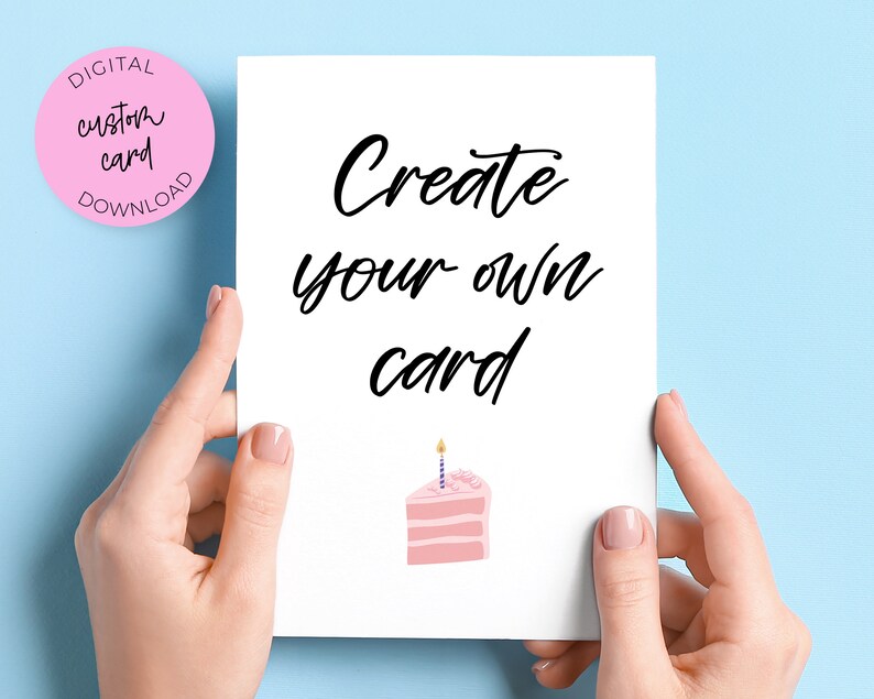 Custom Birthday Card Personalized Printable Bday Card - Etsy