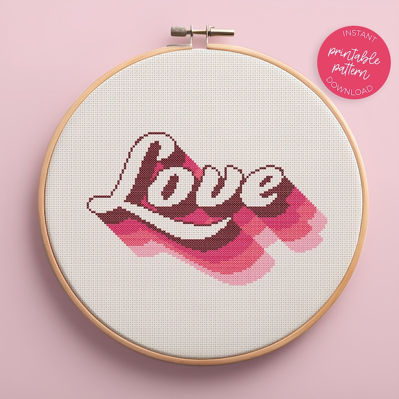 Love Cross Stitch Pattern - Etsy