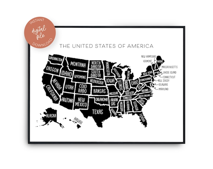 Fantasy America Map - Antique Parchment Styled Map of USA - Vintage ...