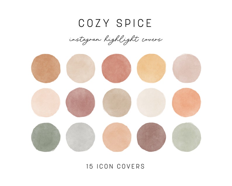 Cozy Instagram Highlight Covers Watercolor IG Story Icons Aesthetic ...