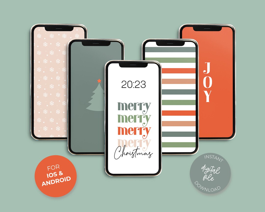Christmas Phone Wallpapers Pack Merry Background for Smartphone ...