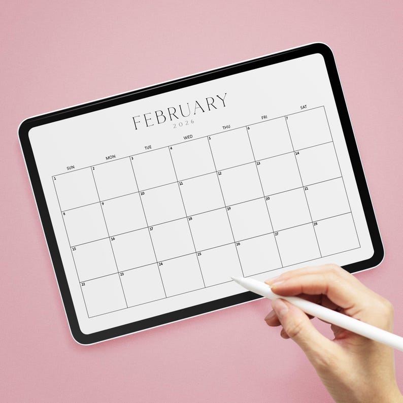 Monthly Calendar 2026 - Printable Landscape Planner - A3/a4/letter ...