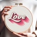 Retro Love Cross Stitch Pattern: Valentine's X-stitch (PDF Pattern) - Etsy