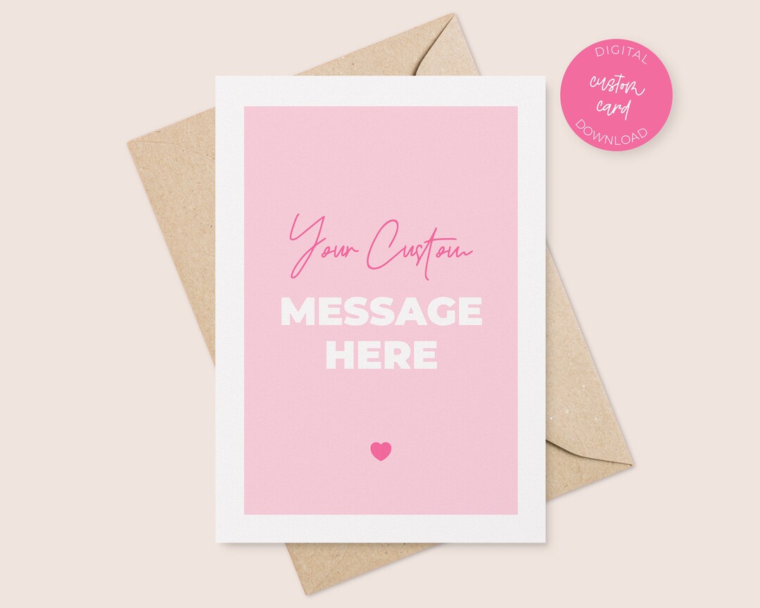 Custom Card Create Your Own Personalized Printable Text Cards Your Own ...