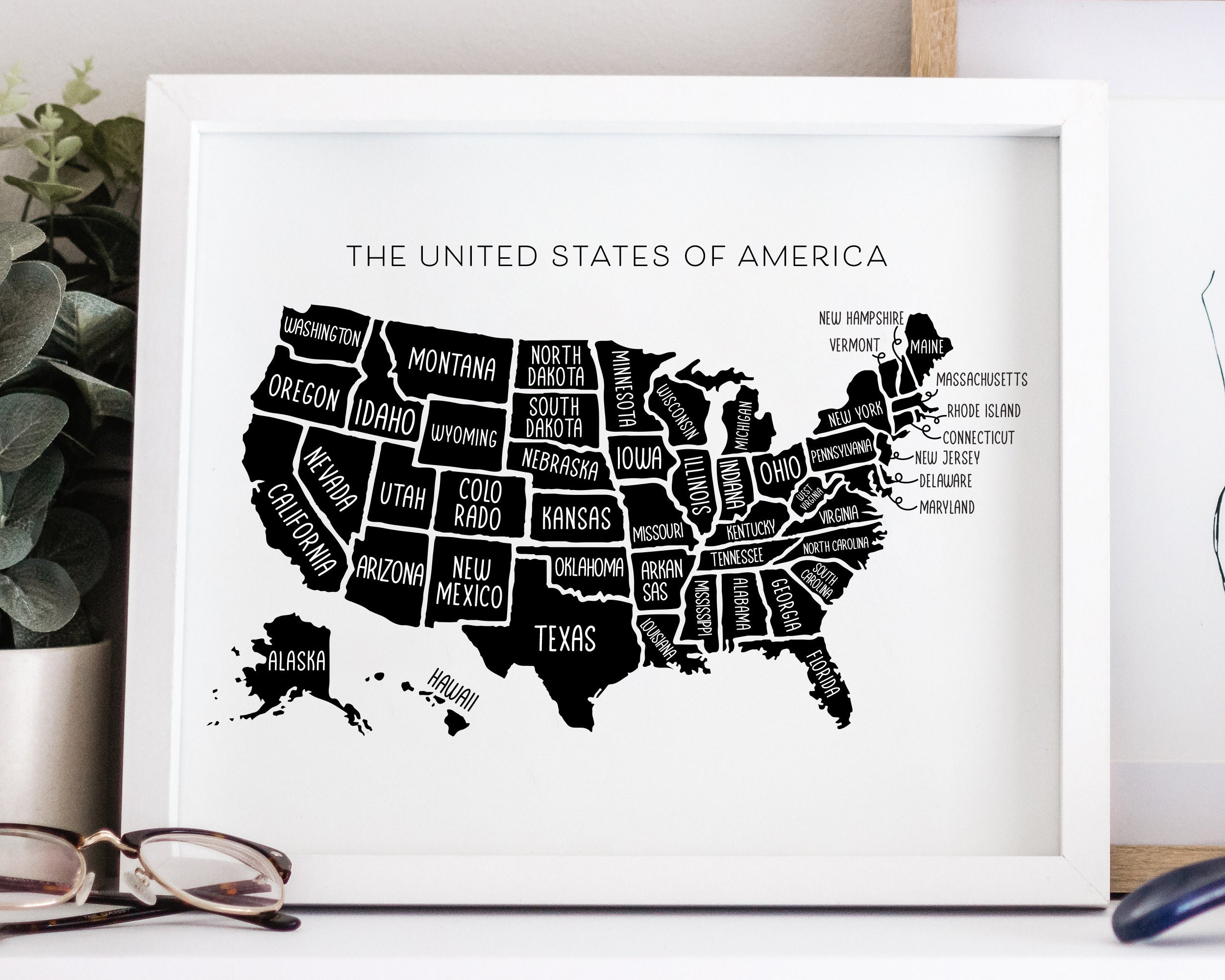 Large United States of America Map USA Map Wall Art for School ...