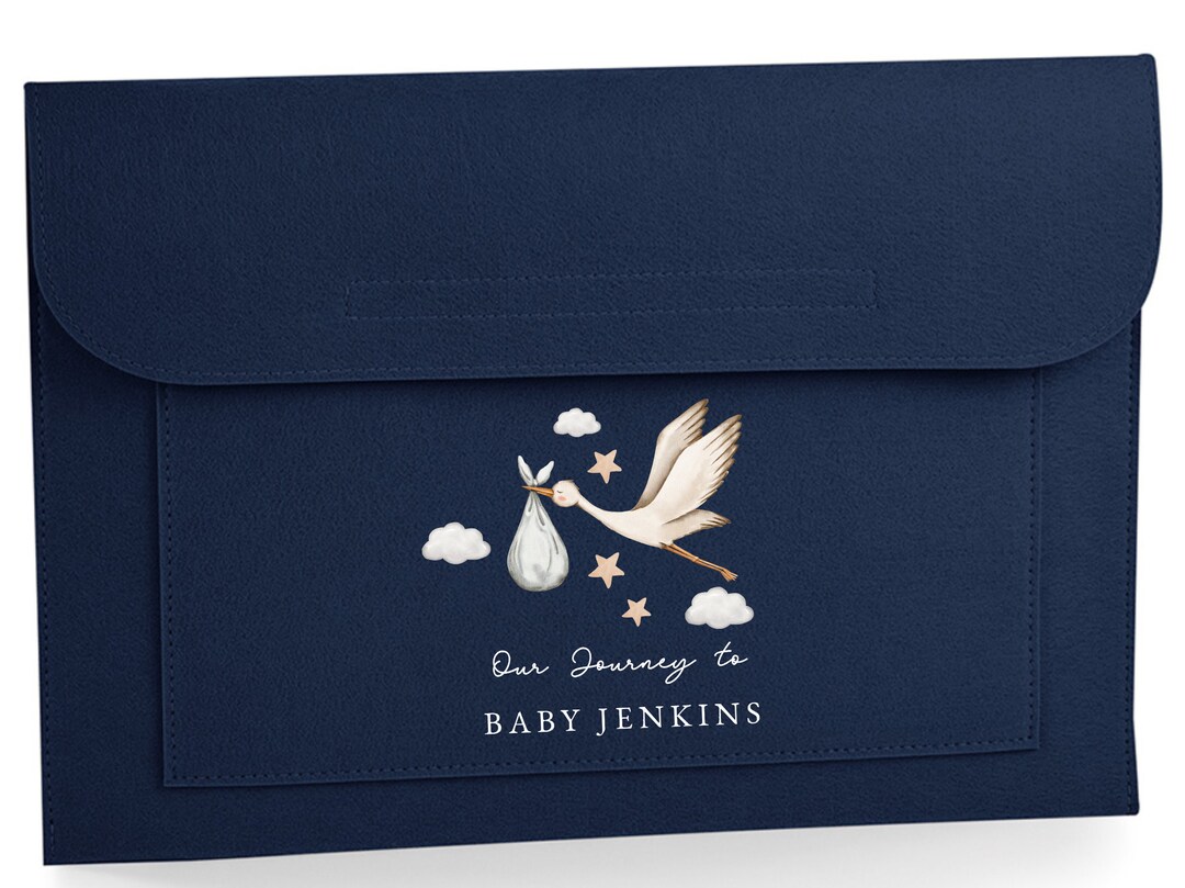 Personalised Stork Baby Our Journey Document Folder - Pregnancy Notes ...
