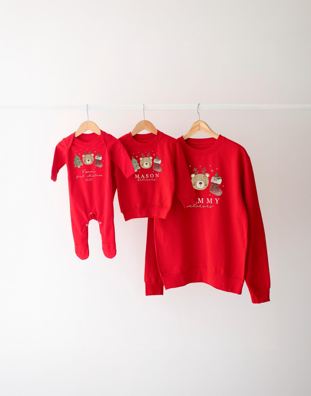 Personalised Family Matching Christmas Jumper Matching Christmas ...