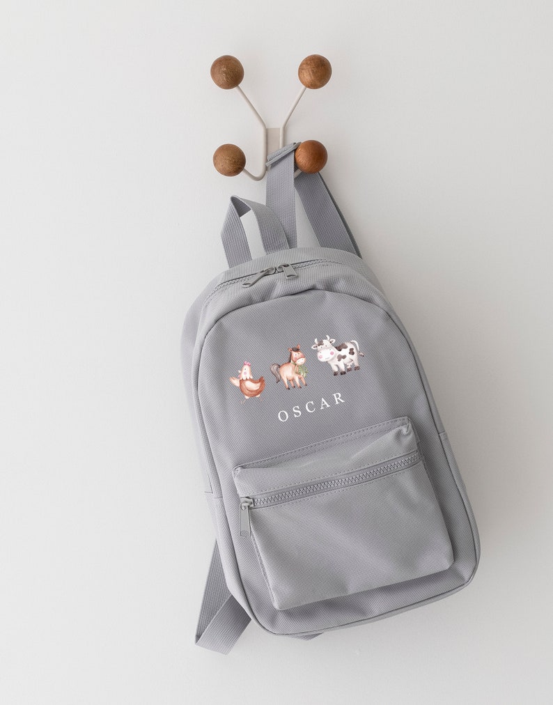 Personalised Rucksack, Farm Animals Backpack, School Bag, Toddlers ...