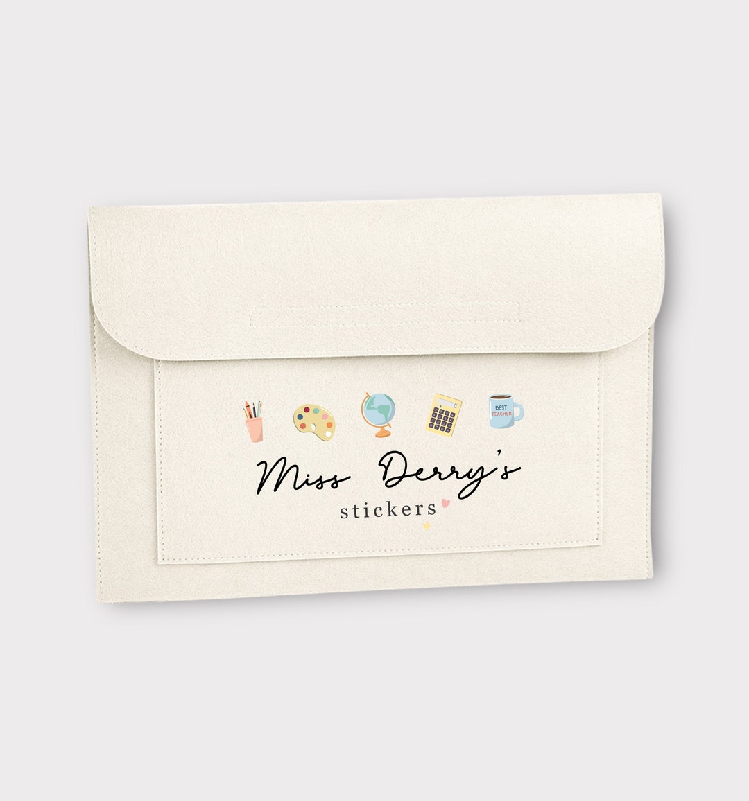 Personalised Teacher Gift, Stickers Folder, Thank You Teacher ...