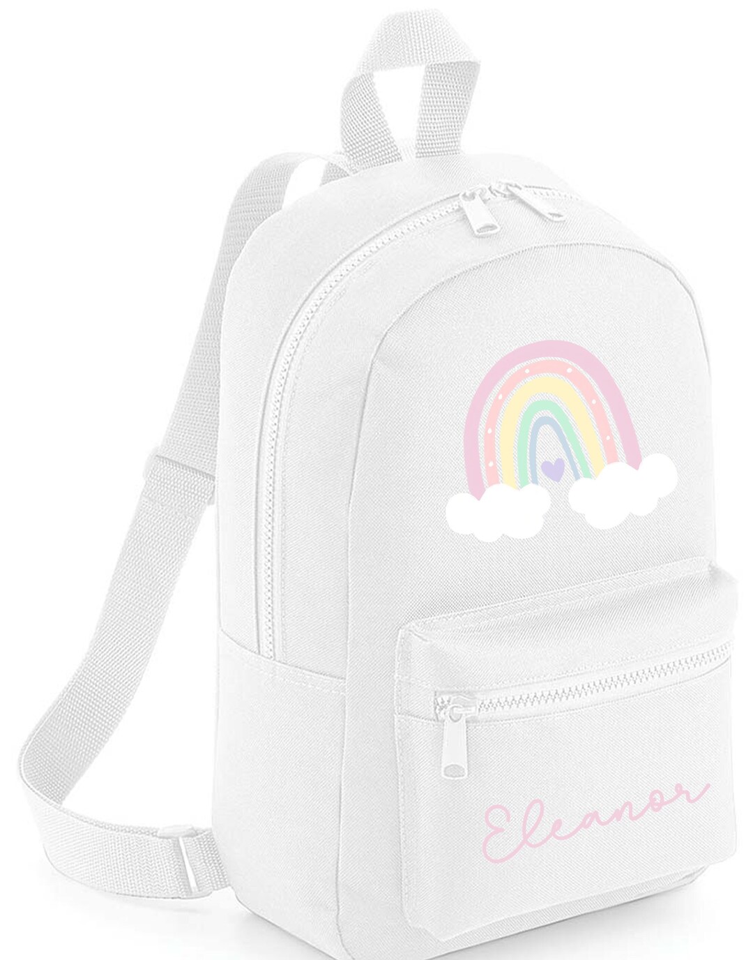Personalised Rucksack Backpack, Colourful Rainbow, School Bag, Toddlers ...