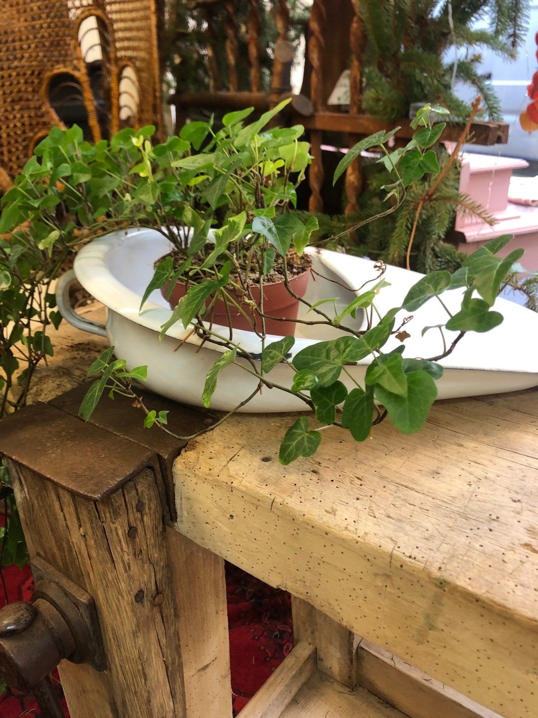 Old Enameled Sheet Metal Basin - Etsy